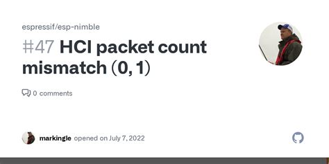 Hci Packet Count Mismatch 0 1 · Issue 47 · Espressifesp Nimble · Github