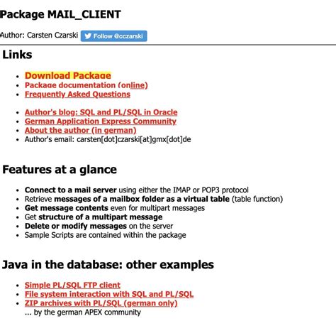 Plsql Mail Client Api Examples Get Emails And Attachment From A Mail