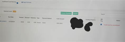 Payable Went To Exception With Error Credit Must Be Consolidated R
