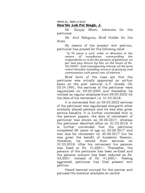 Lalit Mohan Pandey Uttarakhand Pension Pdf Pension Government