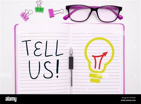 Writing Displaying Text Tell Us Business Showcase Communicate Information To Someone In Spoken