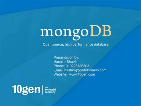 Mongodb Presentation Pptx