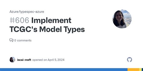 Implement Tcgcs Model Types · Issue 606 · Azuretypespec Azure · Github