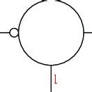 Symbolic Representation Of A NOT Gate Consisting Of One Inhibitory Download Scientific Diagram