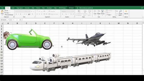 how to insert 3d models in ms excel exceltips exceltutorial excel exceltipsandtricks youtube