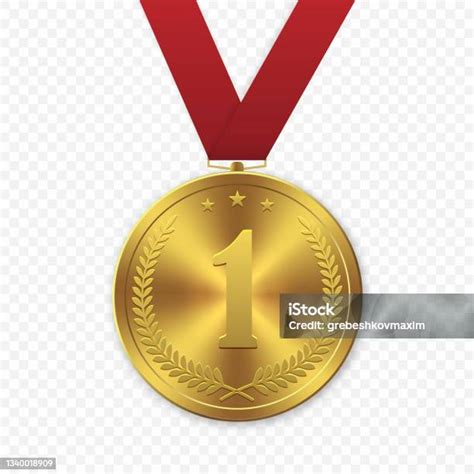 벡터 3d 사실적인 금메달 1위 상 동전에 대한 스톡 벡터 아트 및 기타 이미지 동전 라벨 메달 Istock