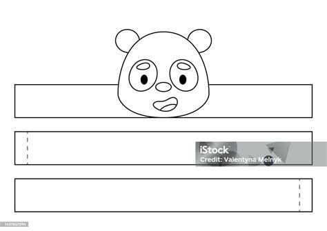 인쇄 가능한 팬더 종이 왕관 생일 크리스마스 베이비 샤워를 위한 Diy 컷 파티 리본 템플릿입니다 엔터테인먼트를위한 재미있는