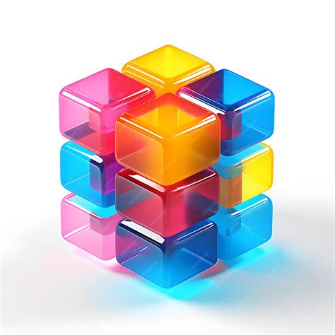 Rubiks Cube Toys Rubix Cube Cubes Rubiks Isometric Building Blocks Premium Ai Generated Image