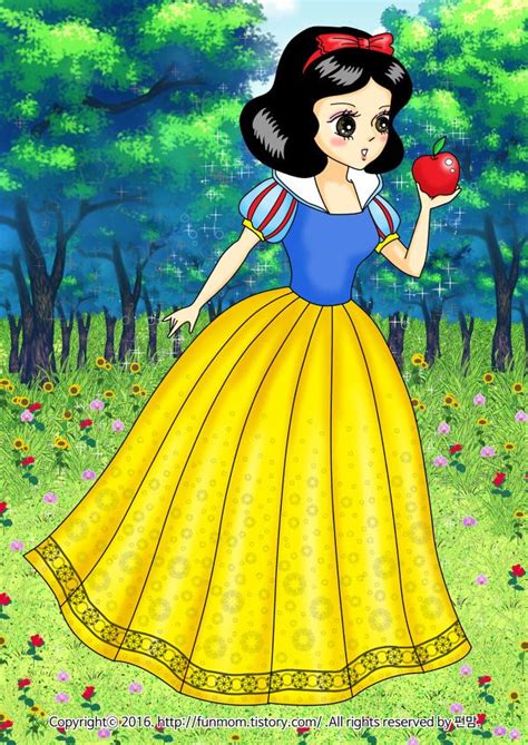 백설공주 색칠공부 프린트 백설공주 색칠공부 백설공주 여자아이