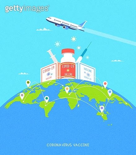 예방접종 주사 코로나바이러스 바이러스 코로나19 코로나바이러스 바이러스 비행기 화물비행기 지구 행성 이미지 Jv12209483 게티이미지뱅크