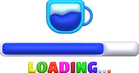 Loading Bar And Progress Visualization In The Form Of Coffee Mugs Loading Status Collection Web