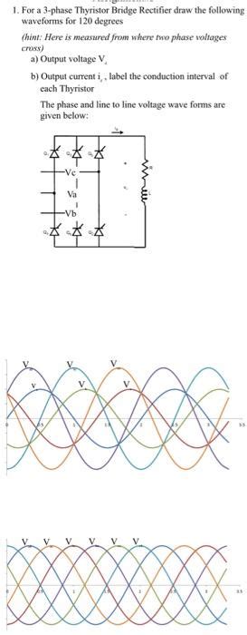Solved For A Phase Thyristor Bridge Rectifier Draw The Chegg Com
