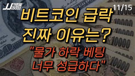 Live 비트코인 급락 진짜 이유는 물가 하락 베팅 너무 성급하다 Youtube
