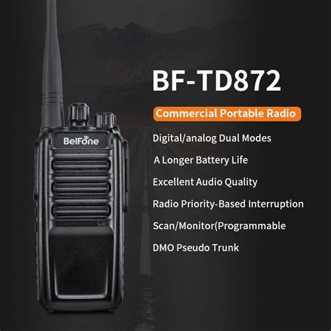 Belfone Bf Td872 Dmo Pseudo Trunk Two Way Radio 7w High Power Dmr Radio For Public Security