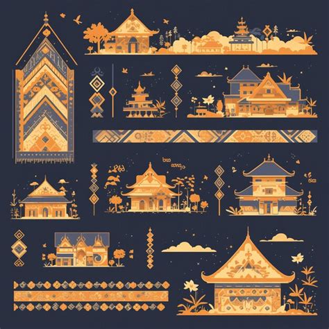Indonesian Traditional House Patterns With Regional Architecture Premium Ai Generated Vector
