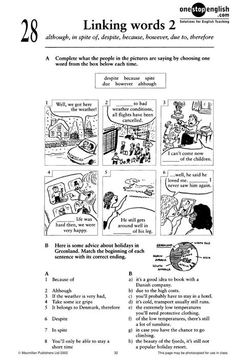 Linking Words 2 Extra Exercises