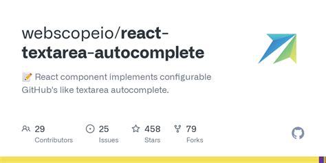 Github Webscopeioreact Textarea Autocomplete 📝 React Component