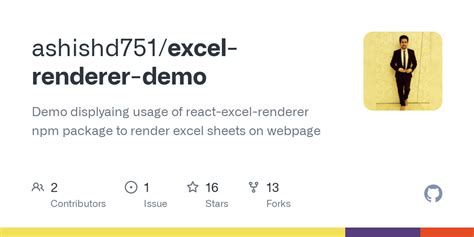 GitHub Ashishd751 Excel Renderer Demo Demo Displyaing Usage Of React Excel Renderer Npm