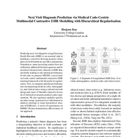 next visit diagnosis prediction via medical code centric multimodal