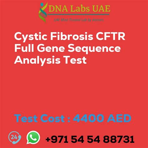 Cystic Fibrosis Cftr Full Gene Sequence Analysis Test Cost Dna Labs Uae