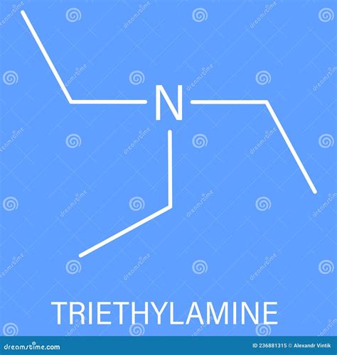 Triethylamine Organic Base Molecule Skeletal Formula Stock Vector Illustration Of Flat