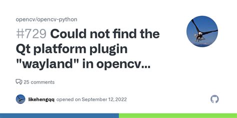 Could Not Find The Qt Platform Plugin Wayland In Opencv Path Issue