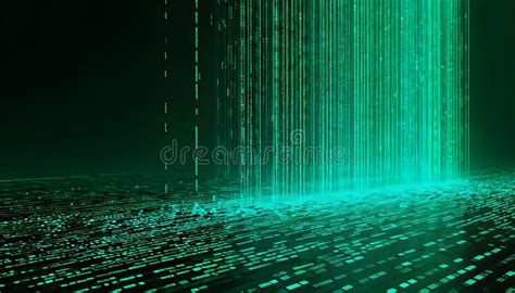 Abstract Animation Of Binary Code Cascading Down Like Digital Rain