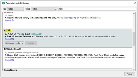 PLC Relógio em tempo real RTC
