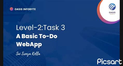 Video Sai Sreeya Kolla On Linkedin Webdevelopment Designinternship Todoapp Oasisinfobyte