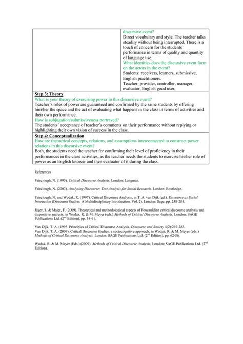 Discourse Analysis Cda Summary Pdf