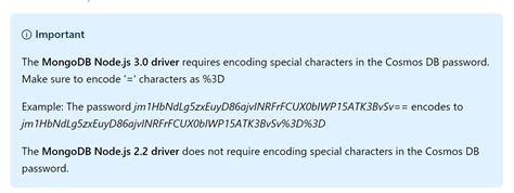 Password Contains An Illegal Unescaped Character · Issue 31838