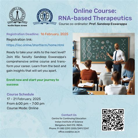 The Centre For Continuing Education Cce Is Offering An Online Course On Rna Based