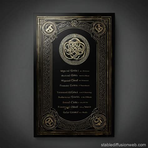 Elegant Dark Fantasy Game UI Stable Diffusion Online