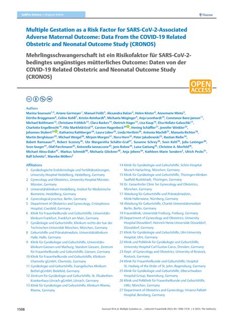 Pdf Multiple Gestation As A Risk Factor For Sars Cov 2 Associated Adverse Maternal Outcome