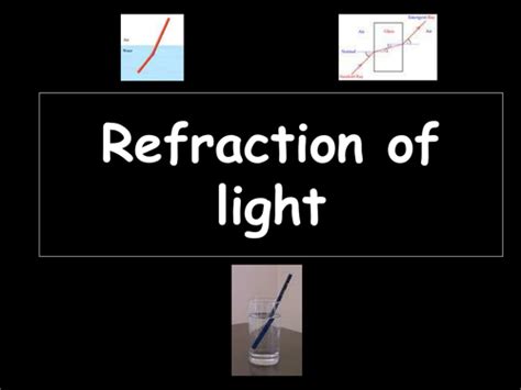 Refraction Of Light Ppt Teaching Resources