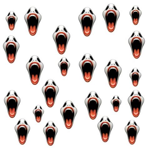 Premium Vector Scream Vector Set White Background Isolated