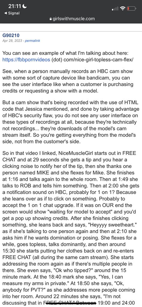 Best Live Muscle Girls On Herbicepscam