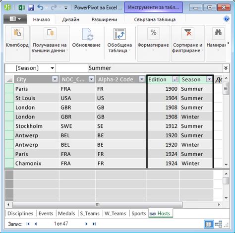 Урок Разширяване на релациите в модела на данни чрез Excel Power Pivot и Dax Поддръжка на