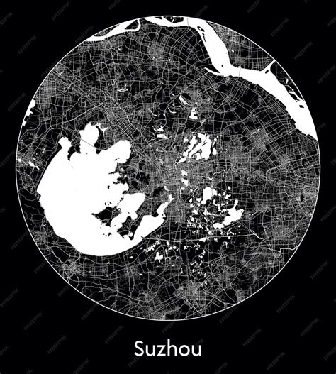 Premium Vector City Map Asia China Suzhou Vector Illustration