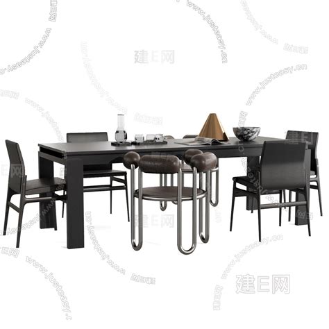 Poliform 现代餐桌椅组合3d模型下载 Id115626509 建e网3d模型