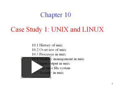 Case Study 1 UNIX And LINUX Presentation Free To Download