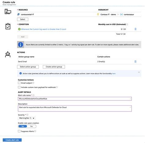 Continuous Export Of Alerts And Recommendations To Log Analytics Or