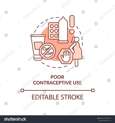 Poor Contraceptive Use Terracotta Concept Icon Stock Vector Royalty Free 2175309515 Shutterstock