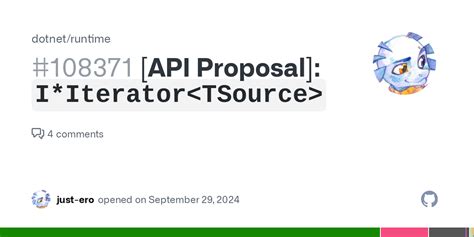 Api Proposal `iiterator ` · Issue 108371 · Dotnetruntime · Github