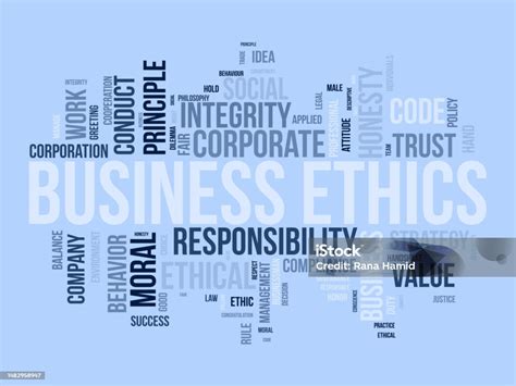 기업 윤리에 대한 단어 구름 배경 개념입니다 기업 무결성 회사 원칙 책임 가치에 대한 도덕적 신뢰 벡터 그림입니다 감정에 대한 스톡 벡터 아트 및 기타 이미지 Istock