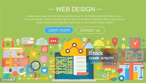 Concept De Plat Design Web Apps Infographie Modèle Entête Conception De Programmation
