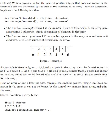 Solved 100 Pts Write A Program To Find The Smallest