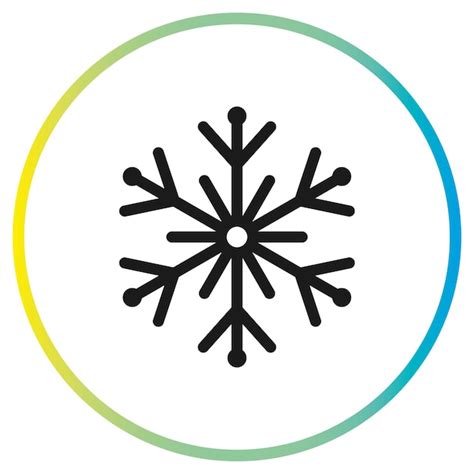 Premium Vector Snowflake Linear Sign Icon Vector