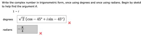 Solved Use A Calculator To Help Write The Complex Number In Chegg