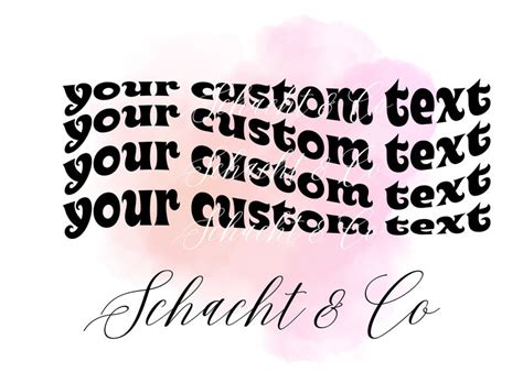 Your Custom Retro Text Wavy Groovy Font Make Your Own Etsy